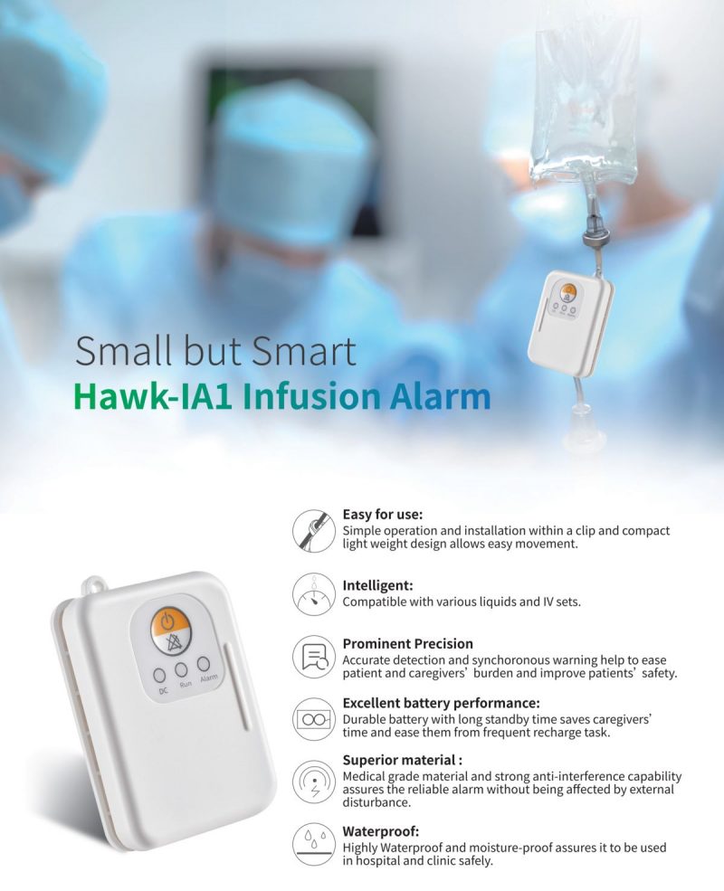 Infusion Alarm, Small but Smart| Hawkmed