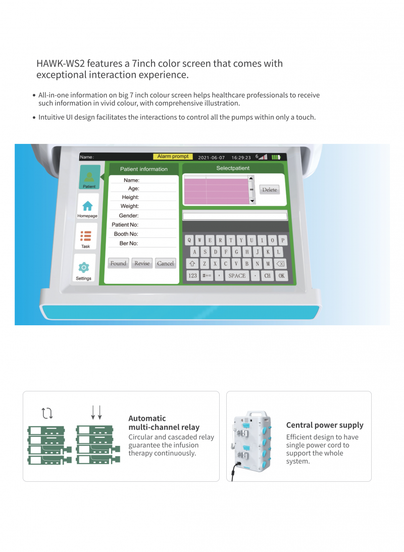 Infusion Workstation—HAWK-WS1/WS2 - HAWKMEDICAL