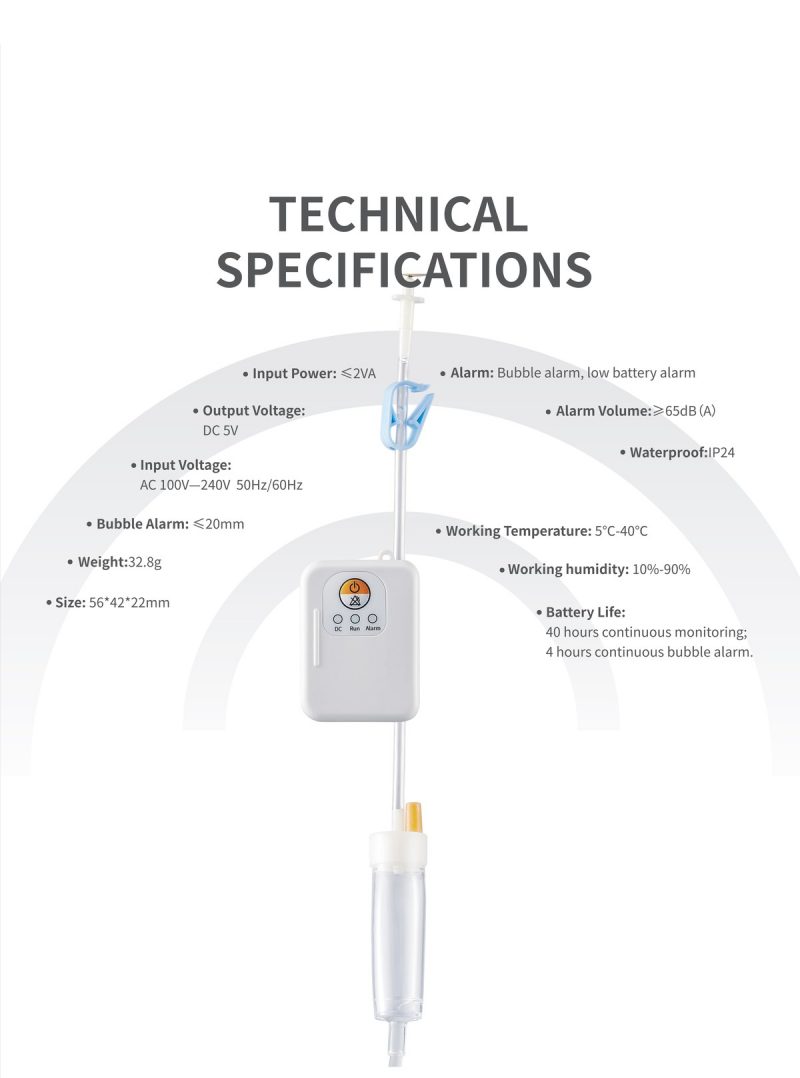 Infusion Alarm, Small but Smart| Hawkmed
