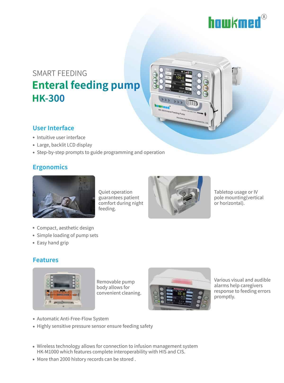 Enteral feeding pump, feeding bag and sets| Hawkmed